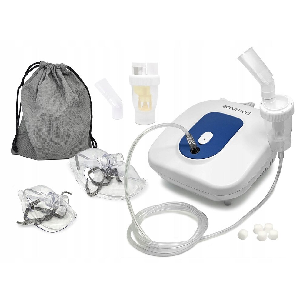 Aparat aerosoli, Accumed, Masca adult/copil, Inhalator/Nebulizator, Alb ...