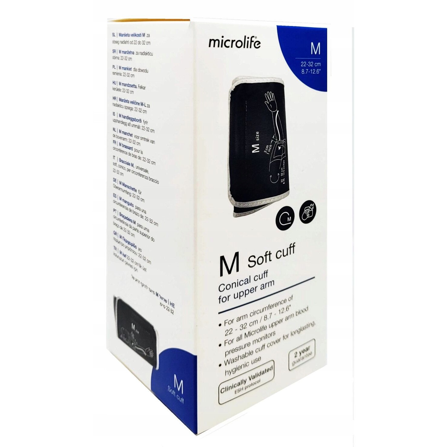 Manseta pentru tensiometru cu suporturi prindere, Microlife, Alb/Negru ...