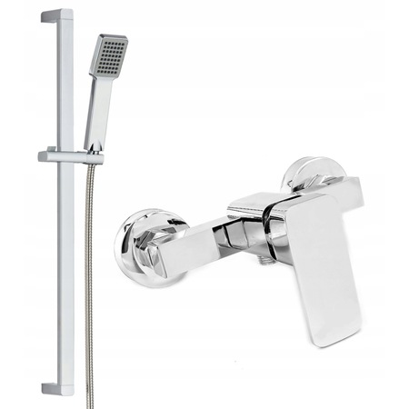 Set coloana de dus / baterie Granitan, Alama/PVC, Argintiu - eMAG.ro