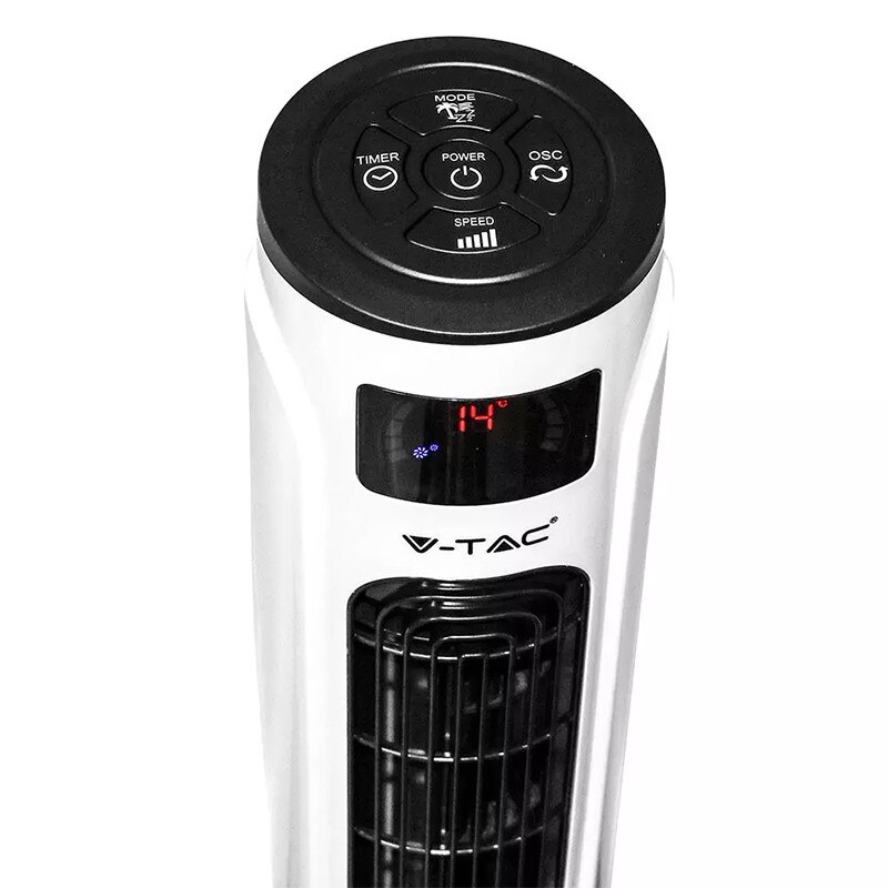 Ventilator turn V-tac, 55W, 3 viteze, inaltime 120cm, display ...