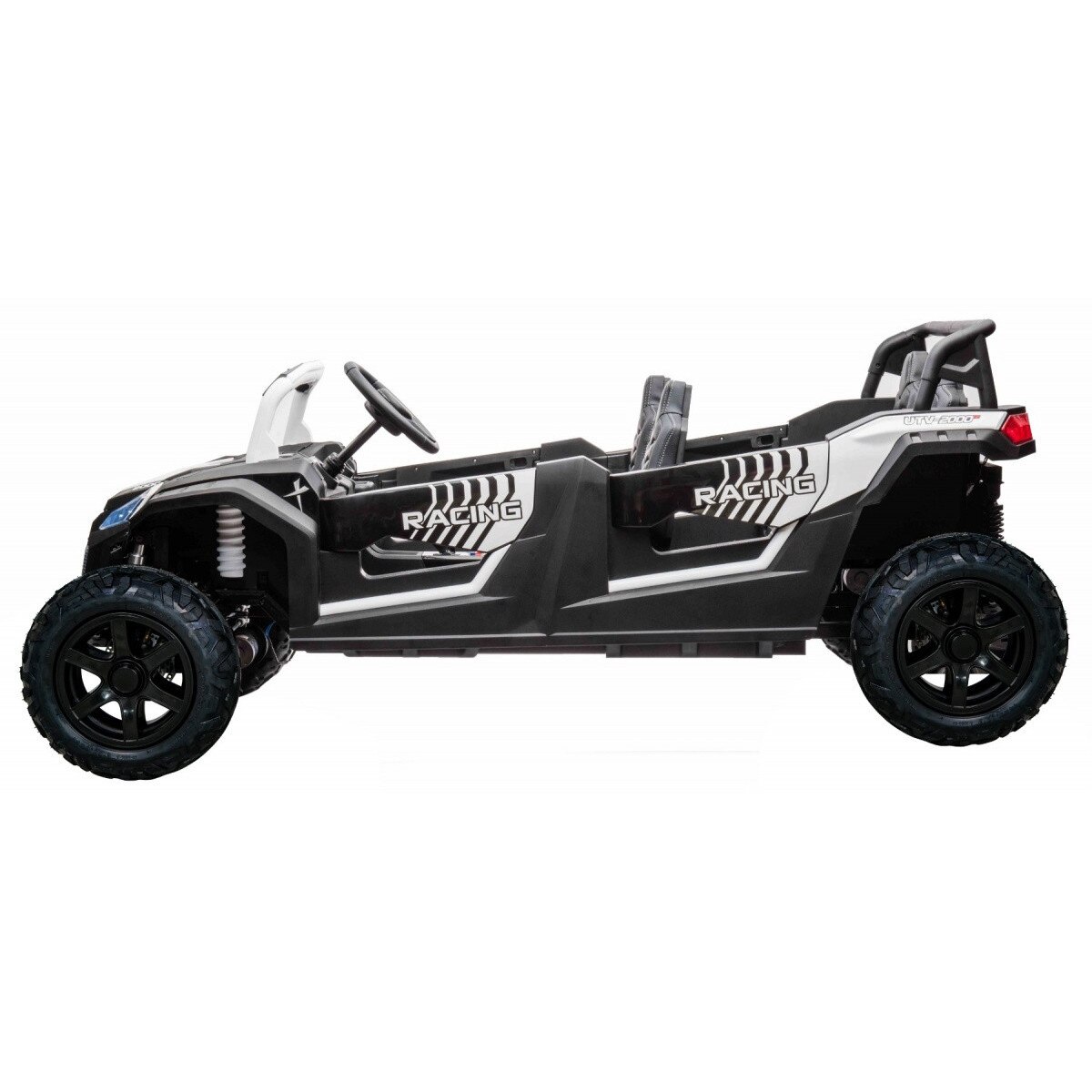 ATV buggy electric, 4x4, 4 locuri, roti pneumatice, Bluetooth, negru ...