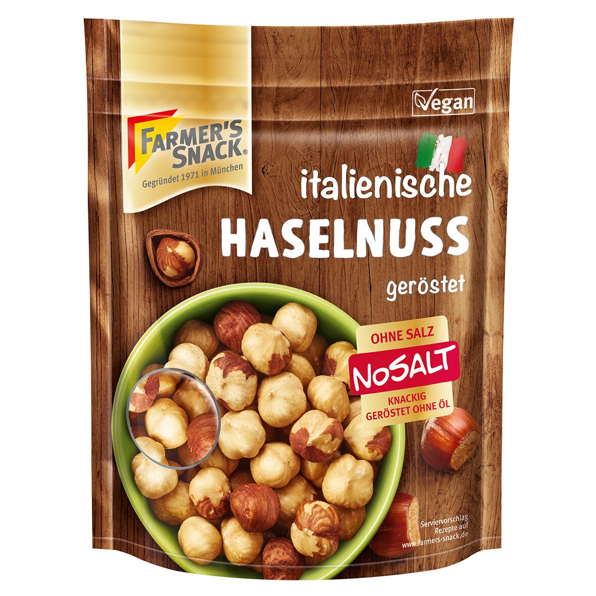 Alune de padure italiene, prajite fara sare Farmer's Snack 125g - eMAG.ro