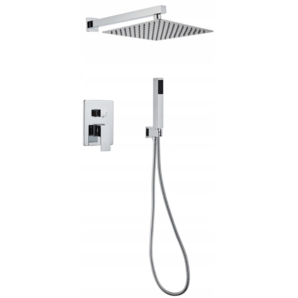 Set de dus anticalcar Granitan, Inox, Cartus ceramic, Argintiu - eMAG.ro