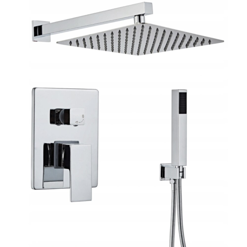 Set de dus anticalcar Granitan, Inox, Cartus ceramic, Argintiu - eMAG.ro