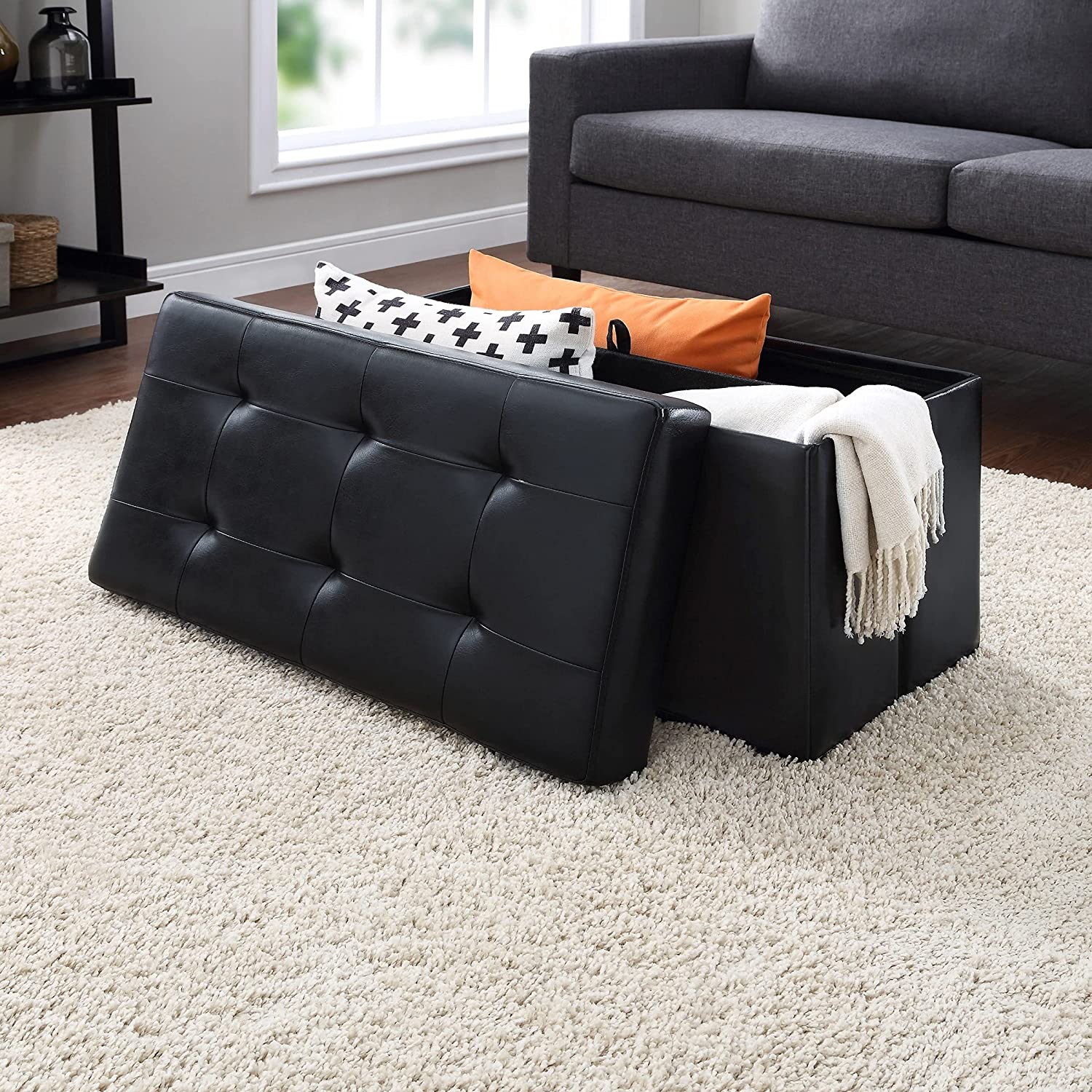 Taburet pliabil cu spatiu de depozitare Grunberg, greutate suportata ...