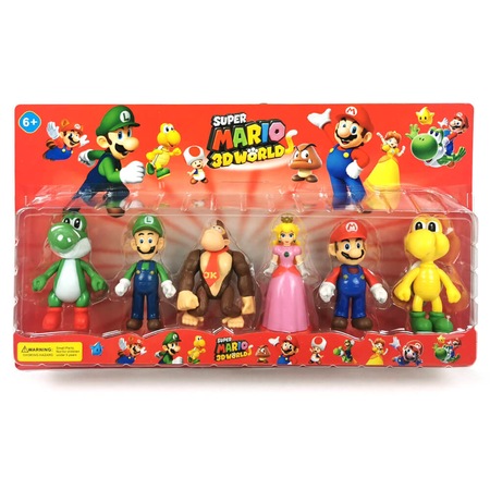 Комплект Фигури Супер Марио, Super Mario, 6 бр - eMAG.bg