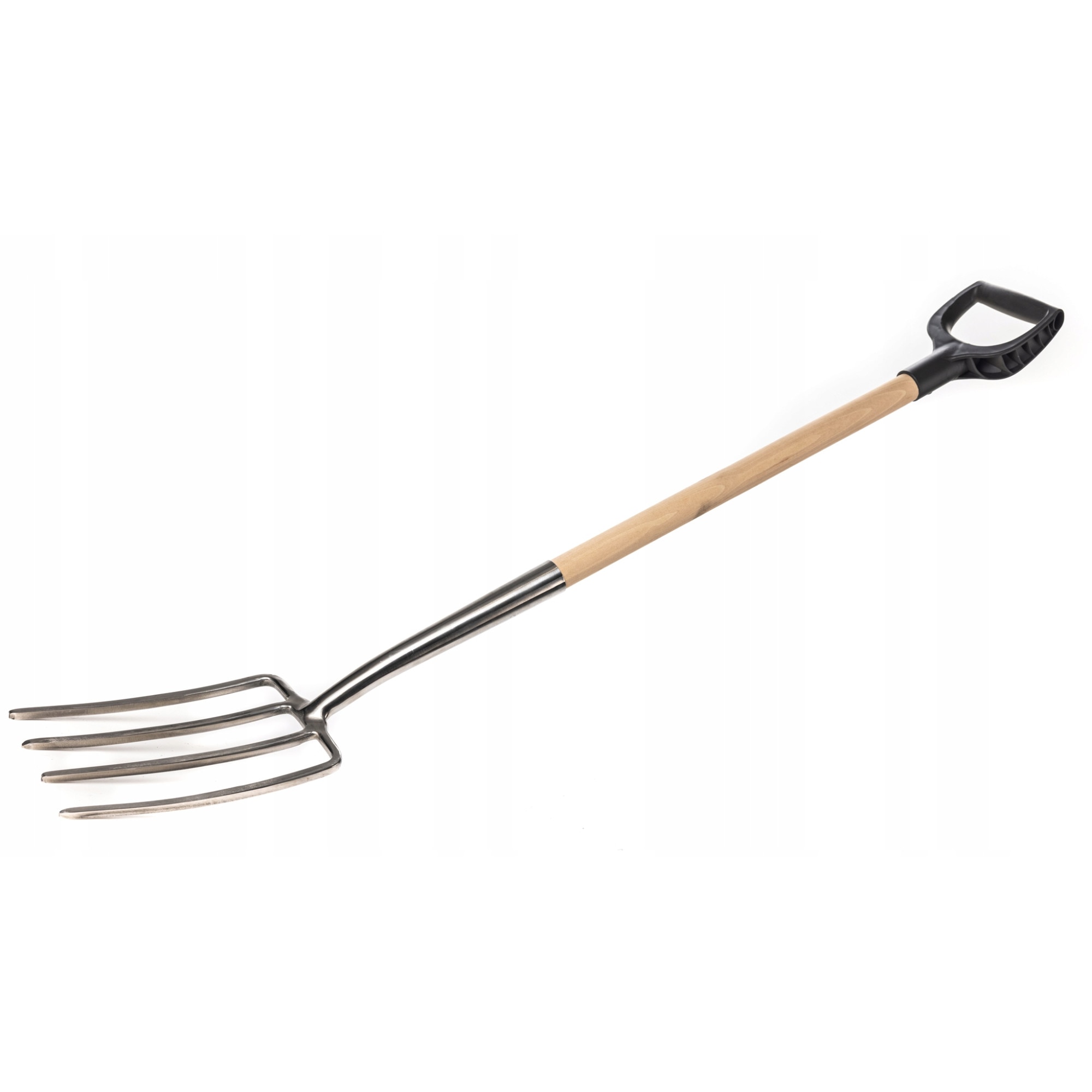 Furca cu 4 dinti, Kotarbau, Otel/Lemn, 1260 mm, Argintiu - eMAG.ro