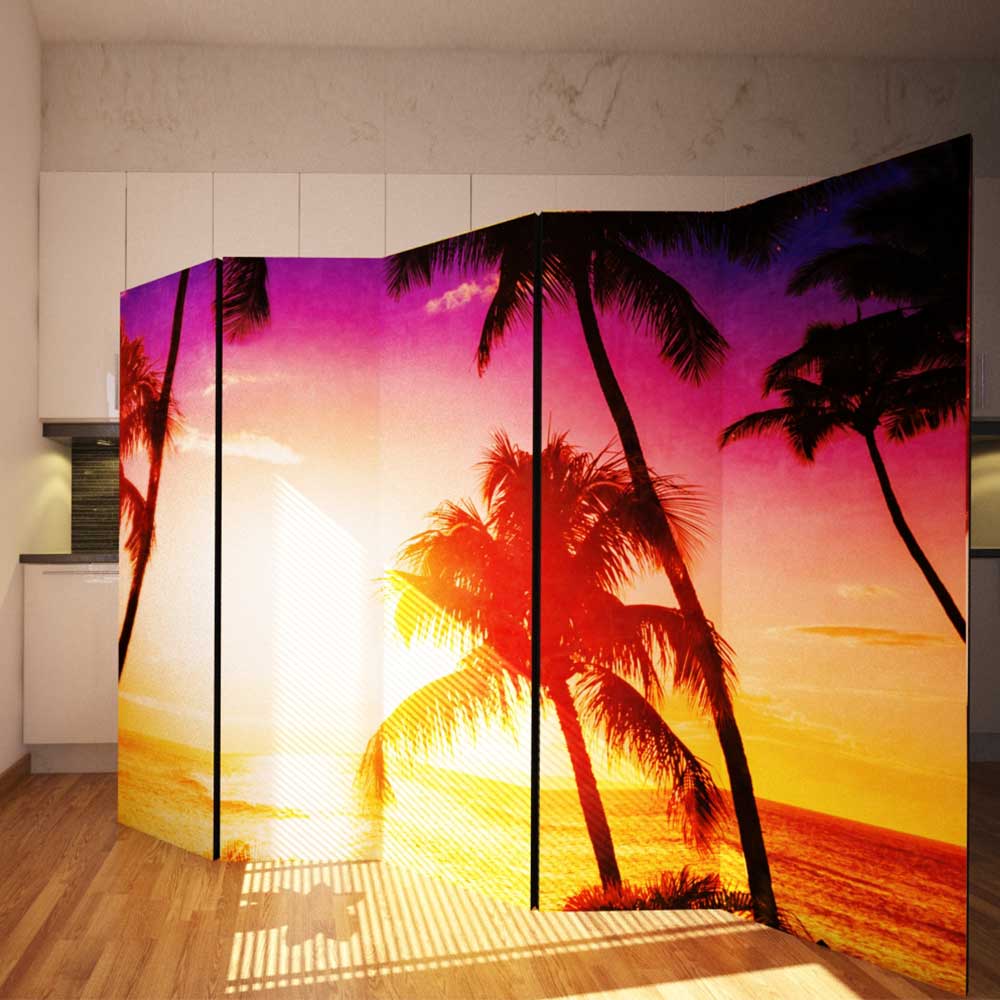 Paravan, Colors of Life, Lemn/Textil, Model Palmieri, 225 x 172 cm, 5 ...