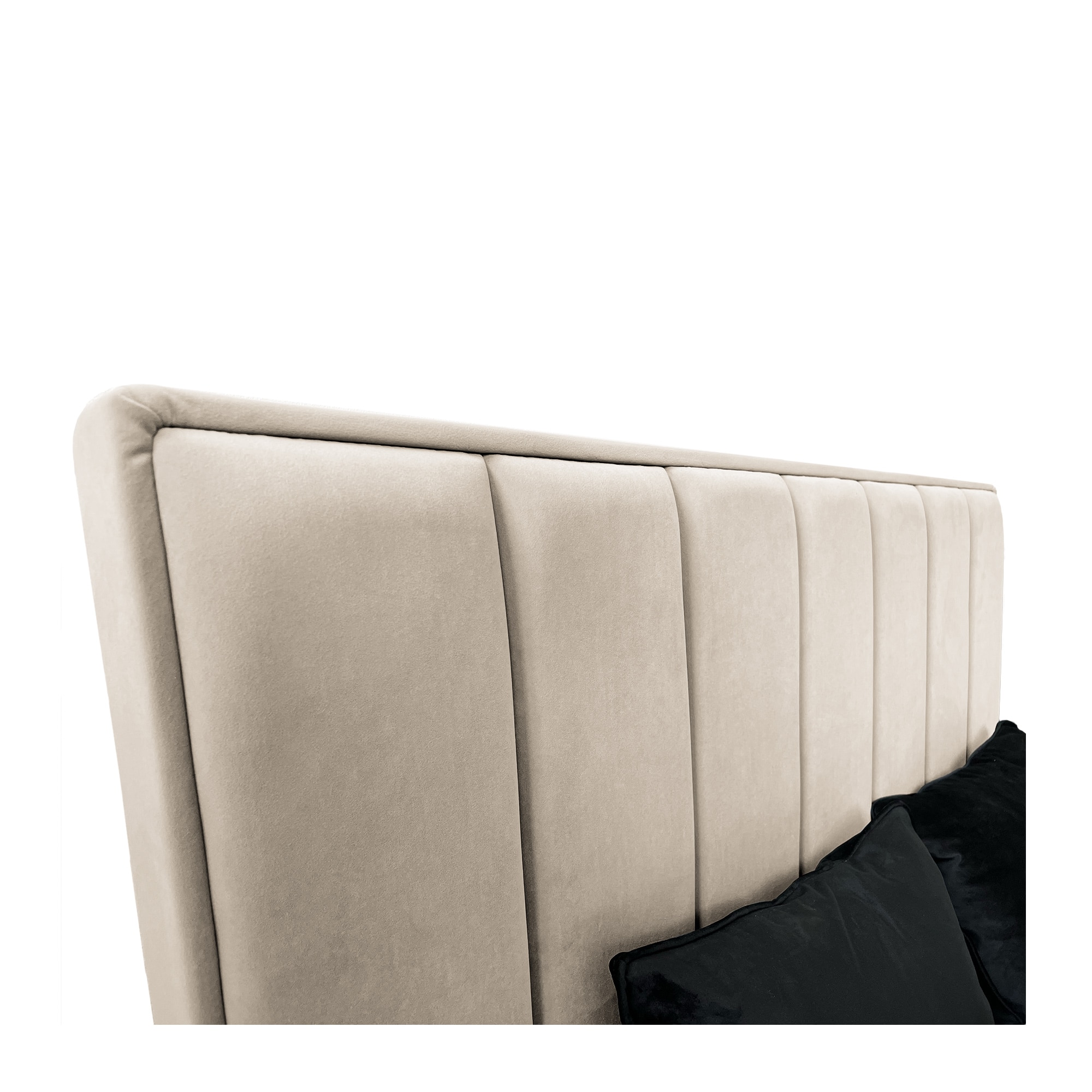 Pat tapitat cu somiera Tropical crem hazelnut 03, 120x200 cm, H120cm ...