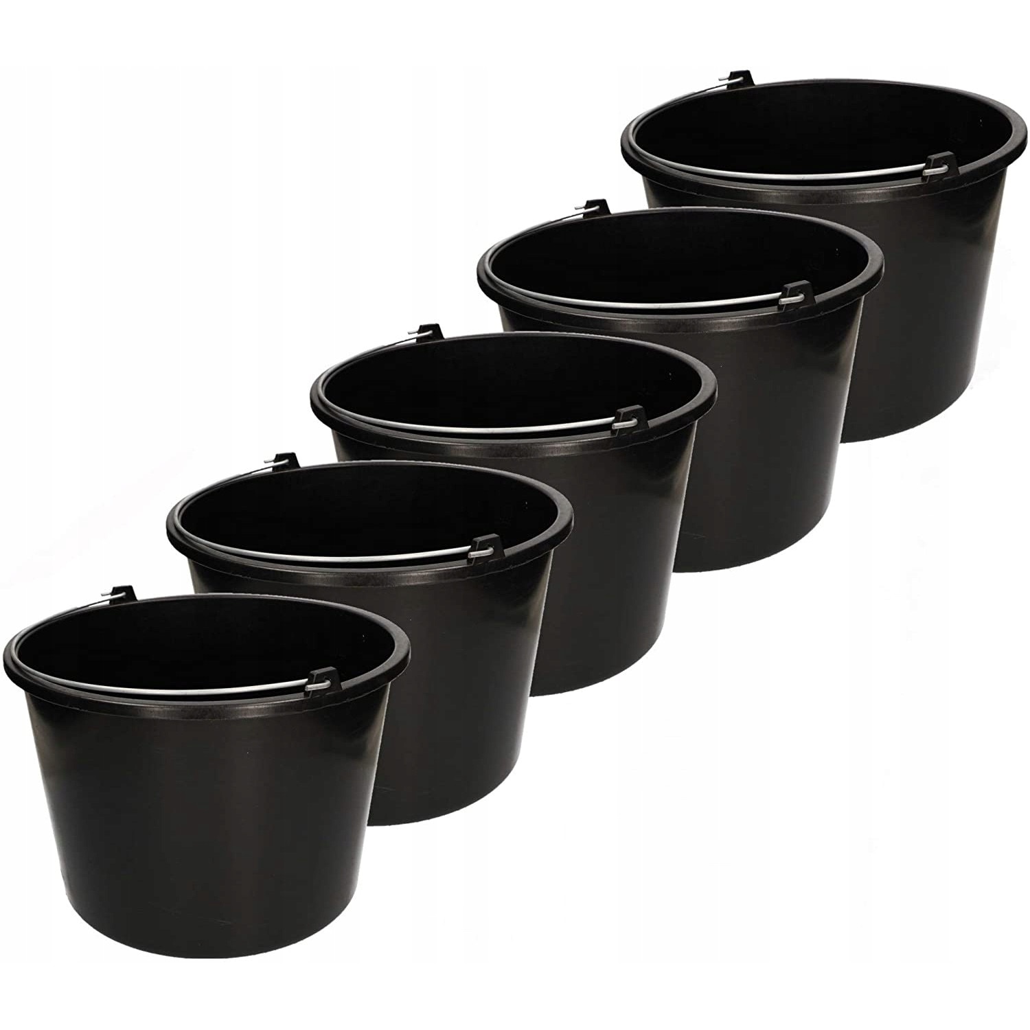 Комплект строителни кофи Kotarbau, Пластмаса/Метал, 12 л, Черен - eMAG.bg