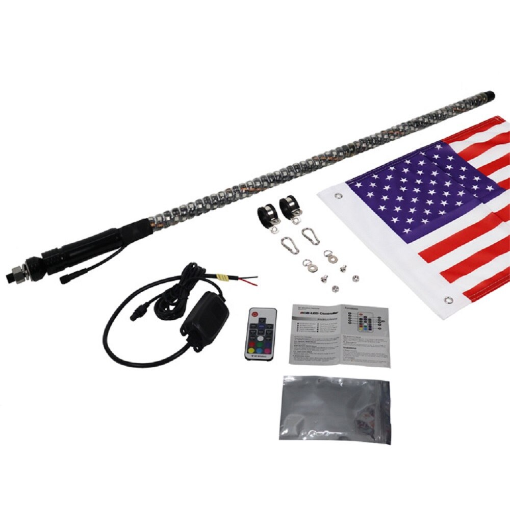 Steag cu led, SSV, UTV, ATV, 91 cm, Argintiu, USA - eMAG.ro
