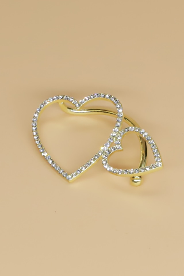 Cercel decorativ pentru ureche, Forma inima, Aliaj metalic, 4.6x3 cm ...