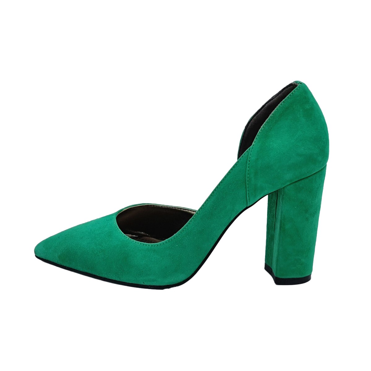 Pantofi dama, inTrend, 370, Piele naturala, Verde, 34 - eMAG.ro