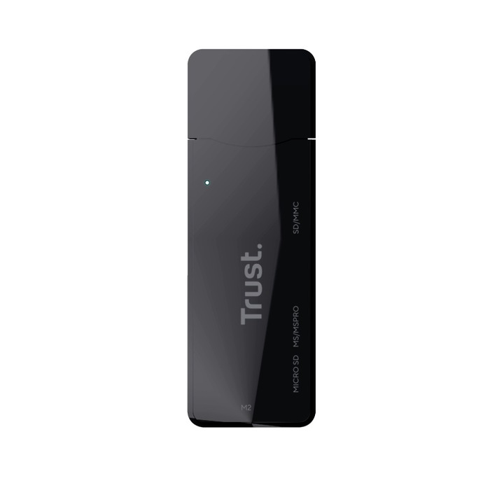 Card reader Trust Nanga, USB 3.1, compatibil M2, MS, micro-SD, SD, 15g ...
