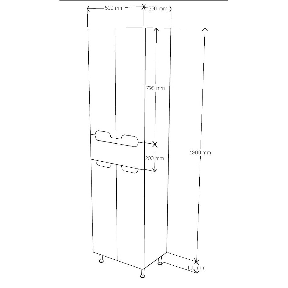 Soldat de baie din MDF vopsit lucios alb, cu 4 usi si un sertar cu ...
