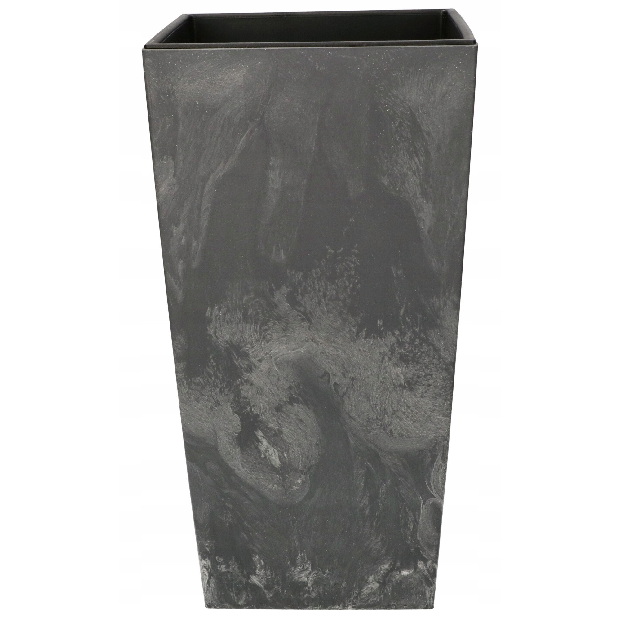 Ghiveci inalt Kotarbau, Plastic, Imitatie beton, 325 mm, Negru - eMAG.ro