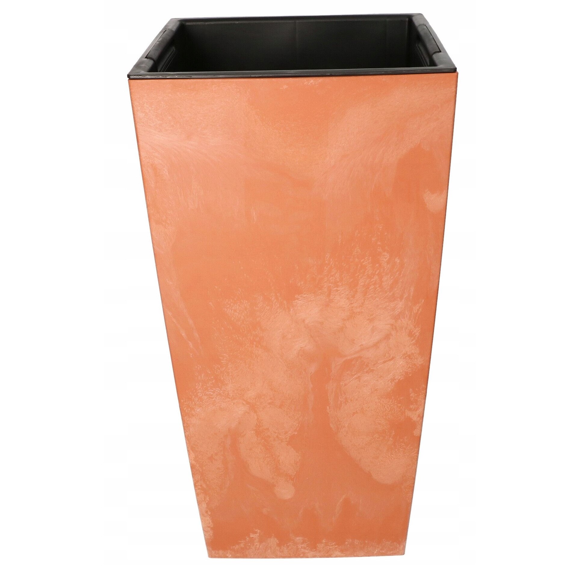 Ghiveci inalt Kotarbau, Plastic, Imitatie beton, 185 mm, Portocaliu ...