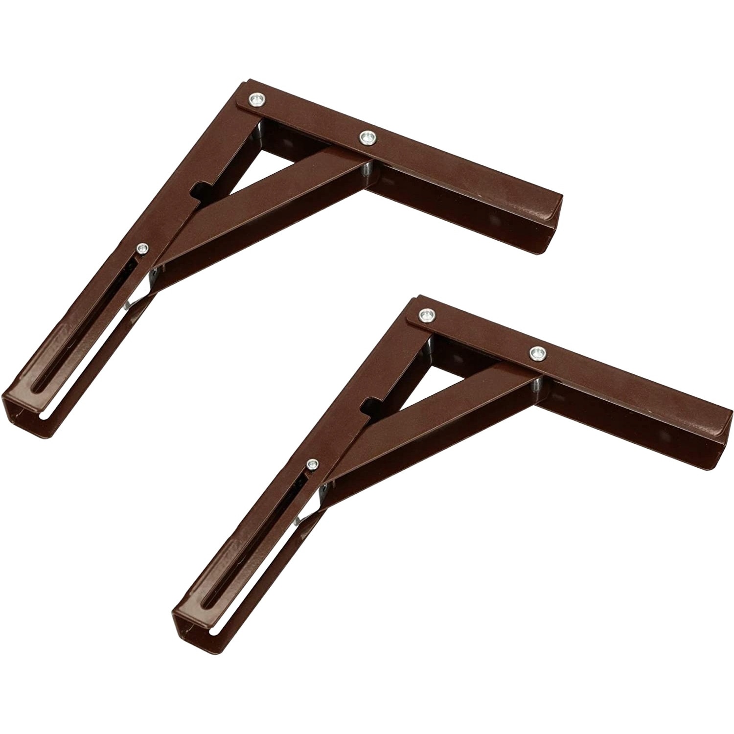 Set 2 suporturi prindere raft, Kotarbau, Metal, 200 mm, Maro - eMAG.ro