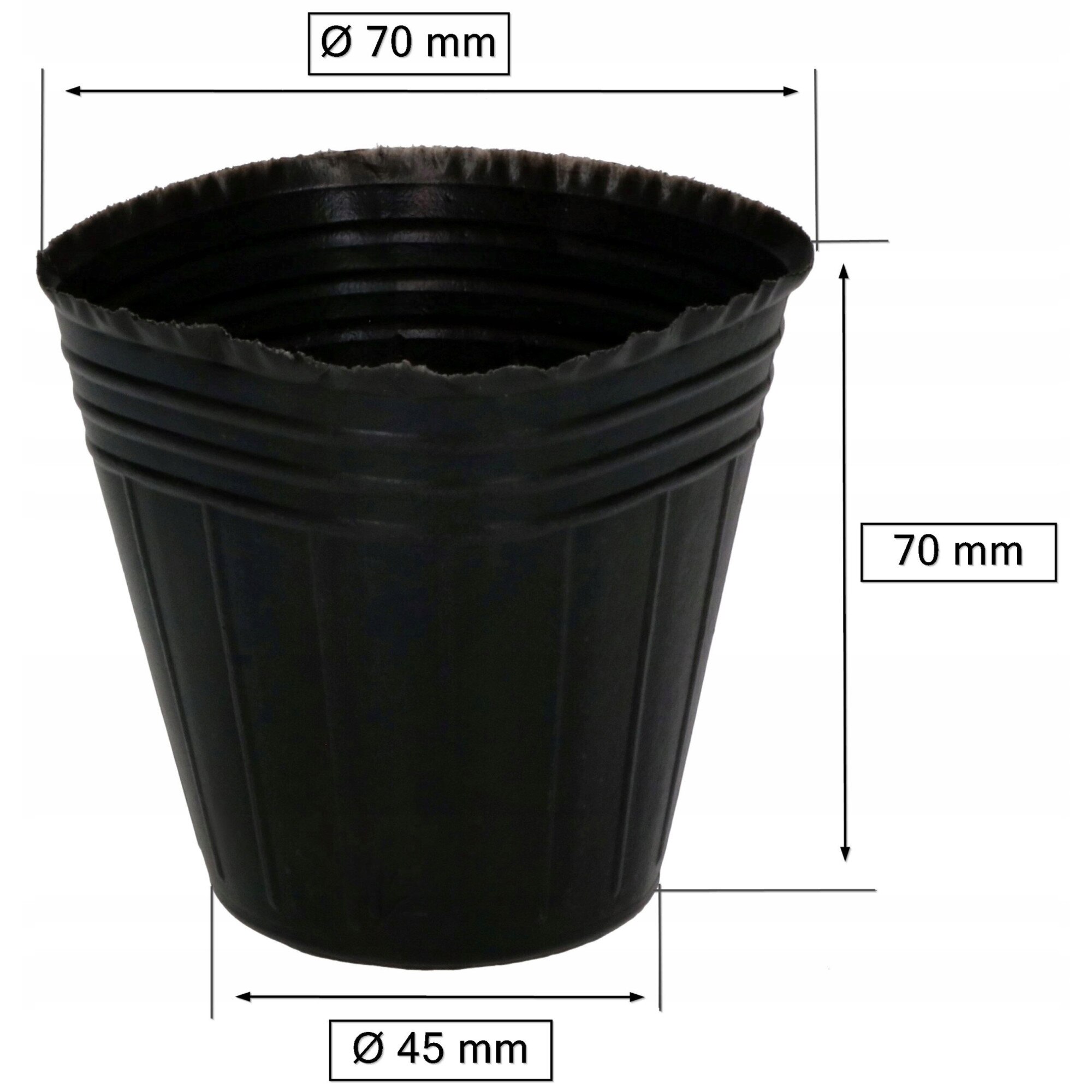 Set 100 ghivece rasaduri Kotarbau, Plastic, 70 x 45 mm, Negru - eMAG.ro