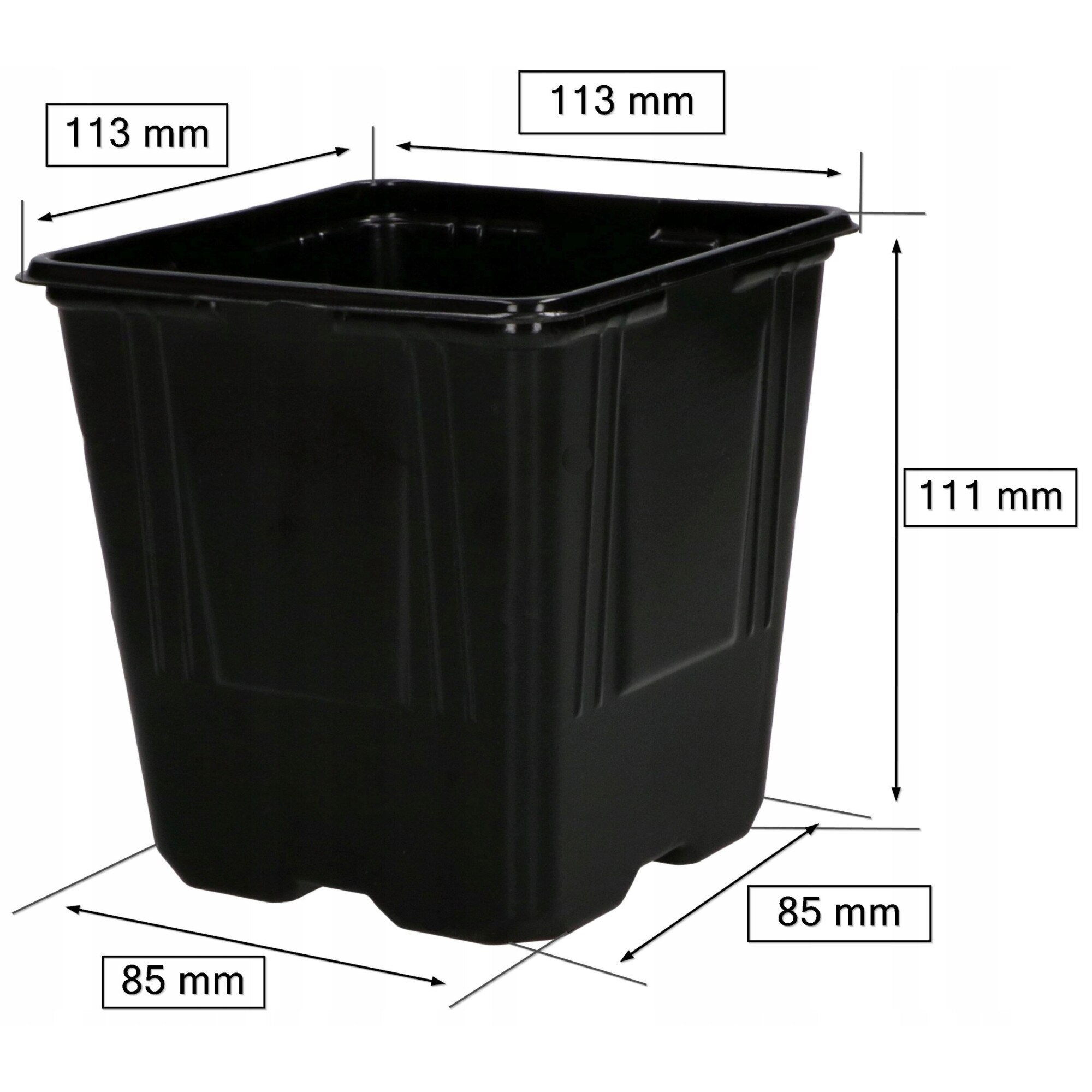 Set 5 ghivece rasaduri Kotarbau, Plastic, 111 x 85 mm, Negru - eMAG.ro