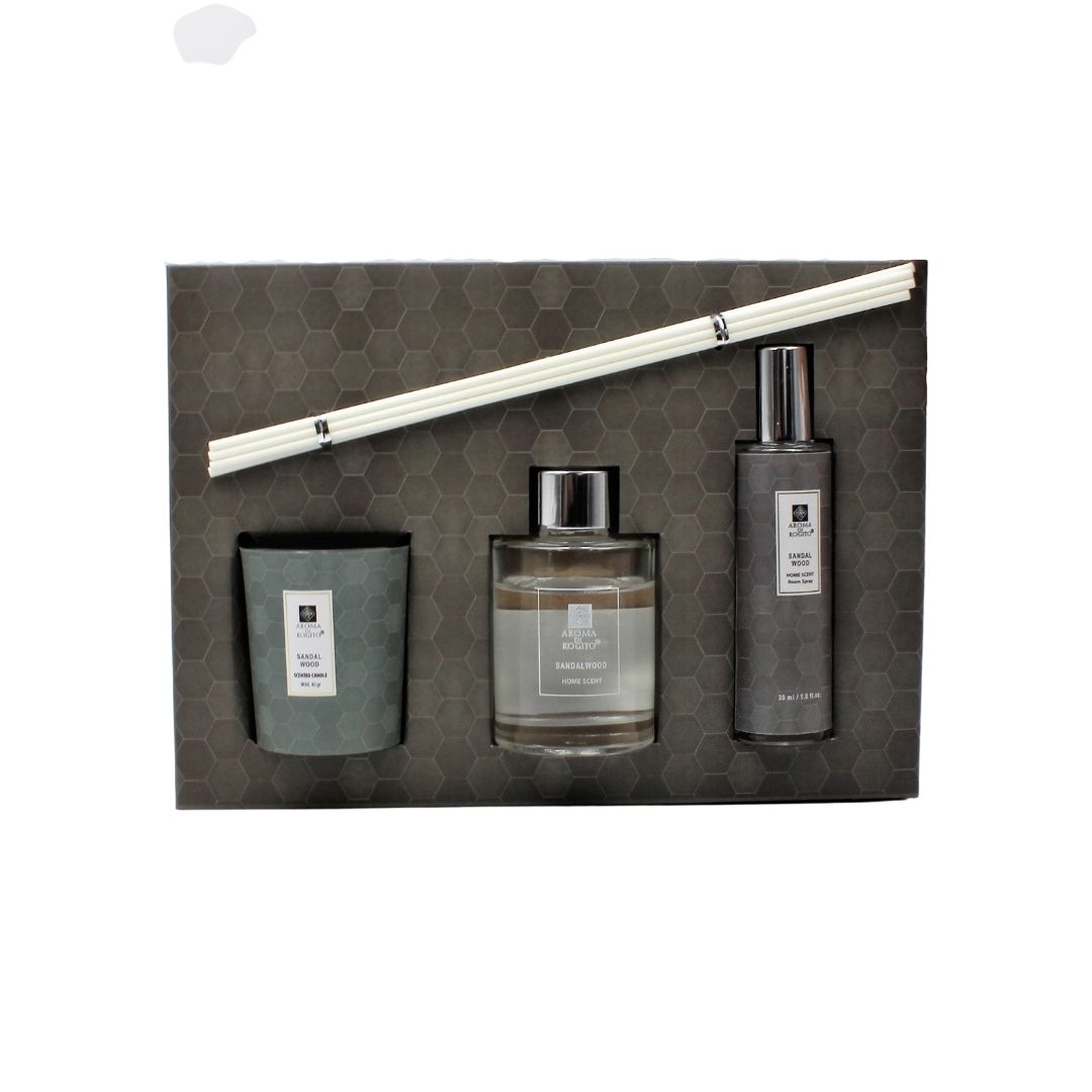 Set odorizant camera si lumanare sandalwood - eMAG.ro