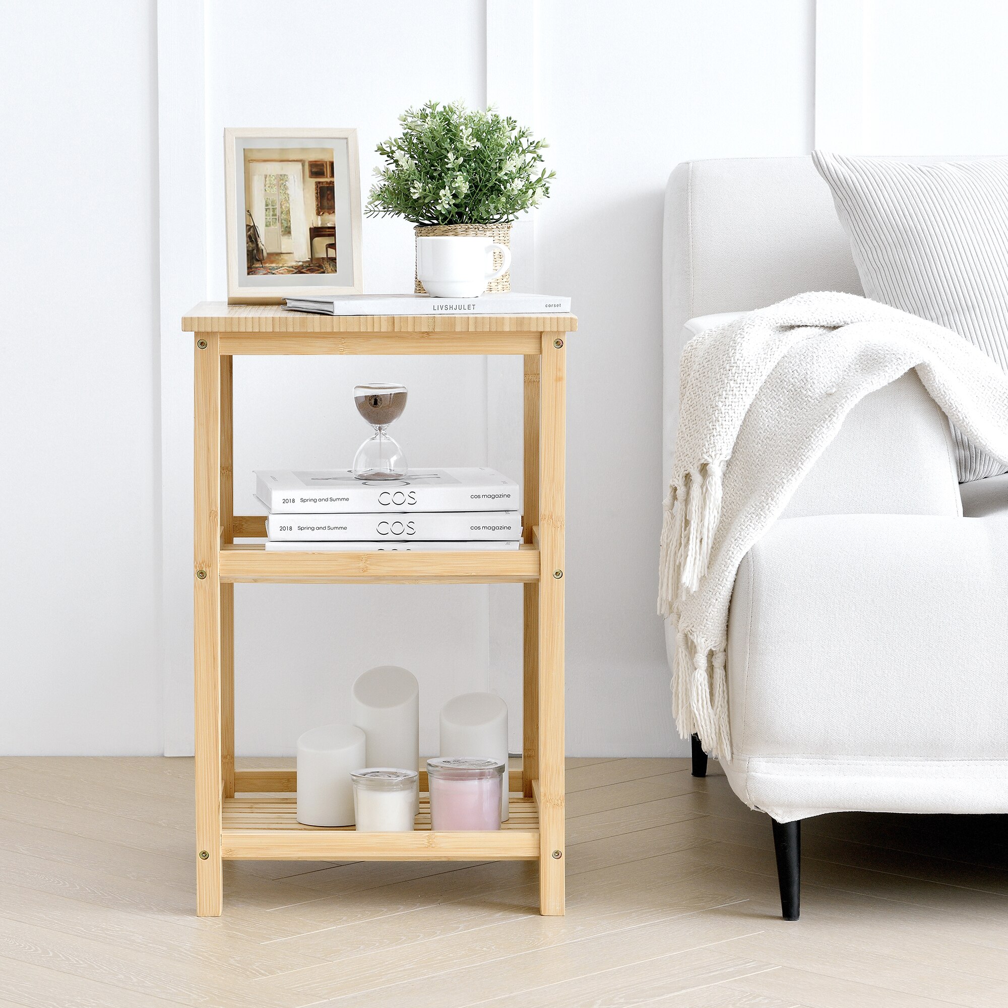 Raft, en.casa, Ikerasak, 60 x 40 x 40 cm, bambus, natur, de sine ...