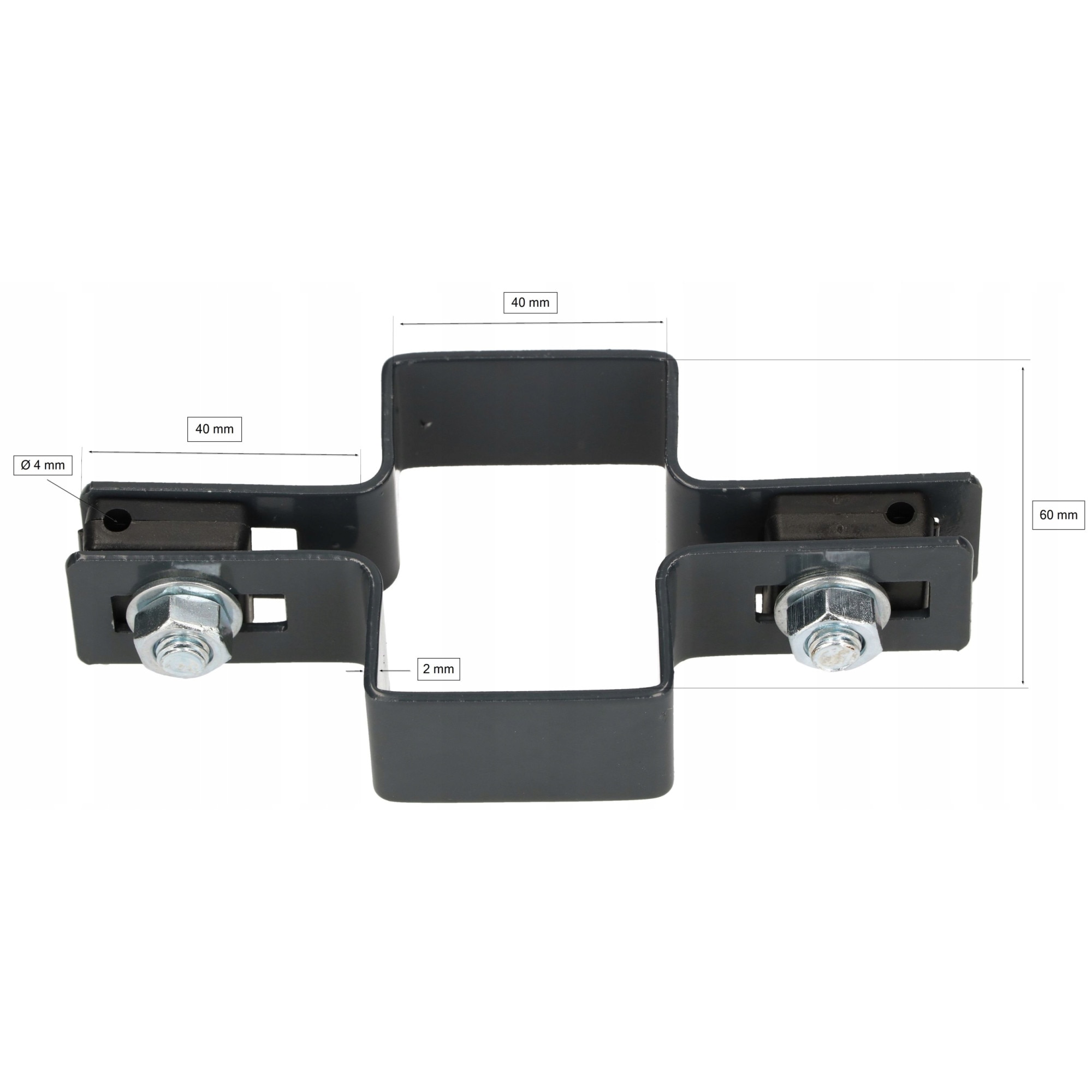 Фиксираща скоба за стълбове Kotarbau, Стомана, Черен, 40 x 60 mm - eMAG.bg