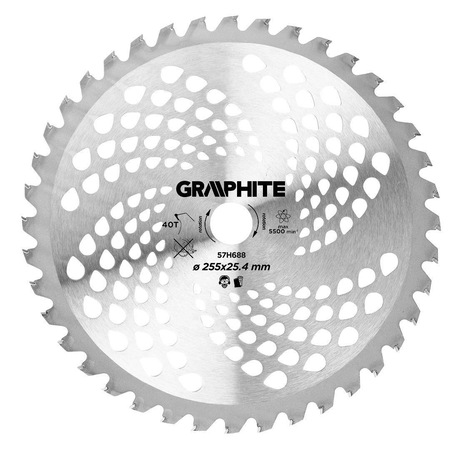 Disc circular vidia pentru motocoasa/trimmer, 255x25.4 mm, 40 dinti ...
