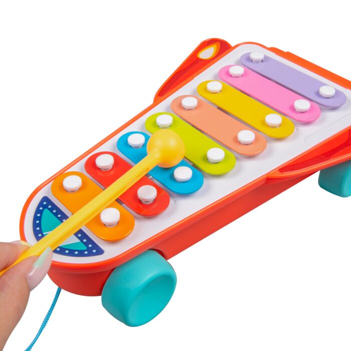 Jucarie muzicala pentru copii xilofon, rosu, Huanger, HE8040 - eMAG.ro