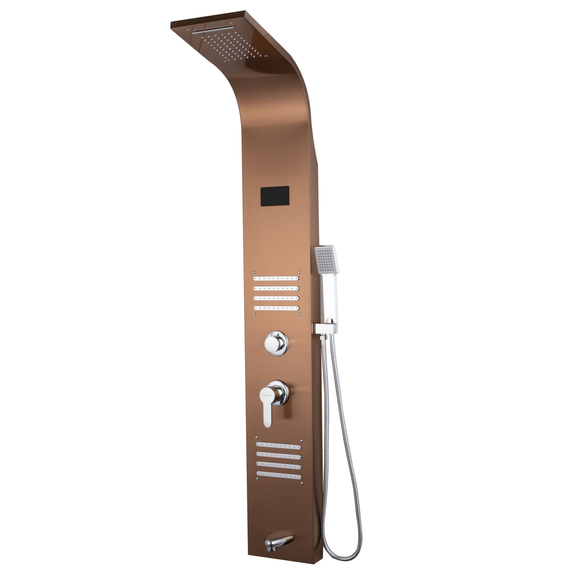 Panou dus hidromasaj inox 5 functii, Digital-Cupru Satin TRENDYS - eMAG.ro