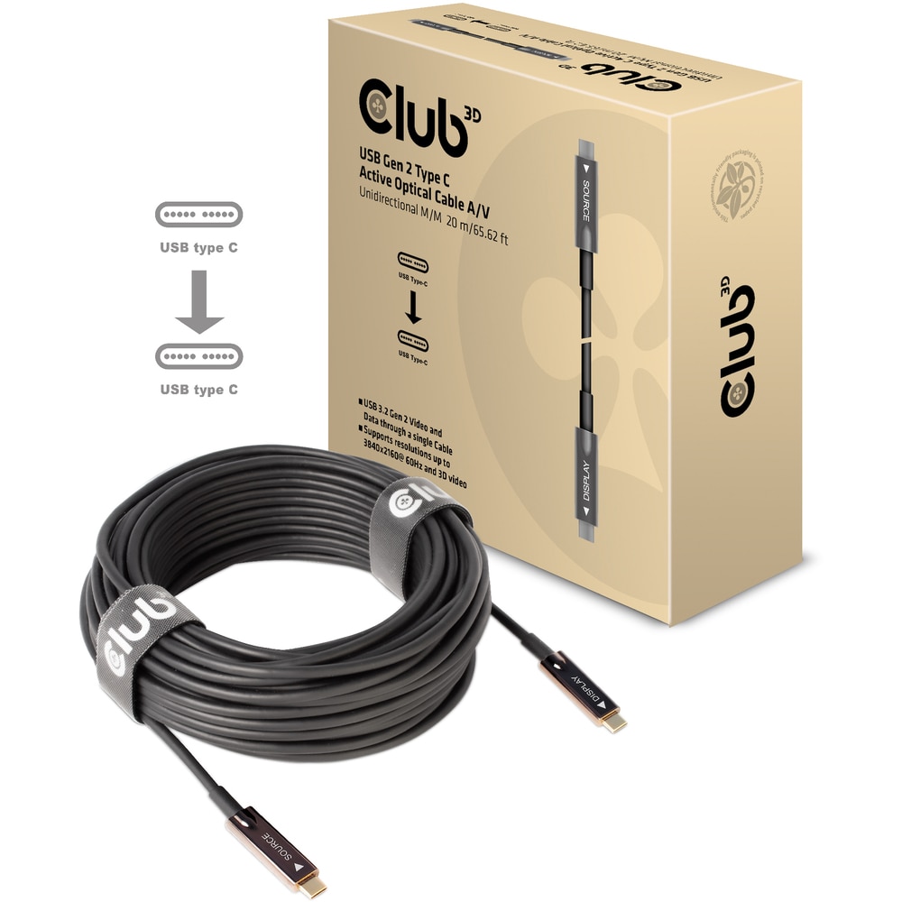 Cablu, CLUB 3D, USB-C Gen 2, 20m - eMAG.ro