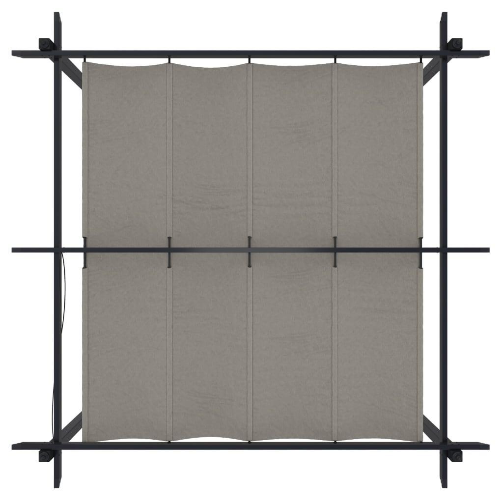 Pavilion gradina vidaXL, acoperis retractabil, crem, 3x3 m - eMAG.ro