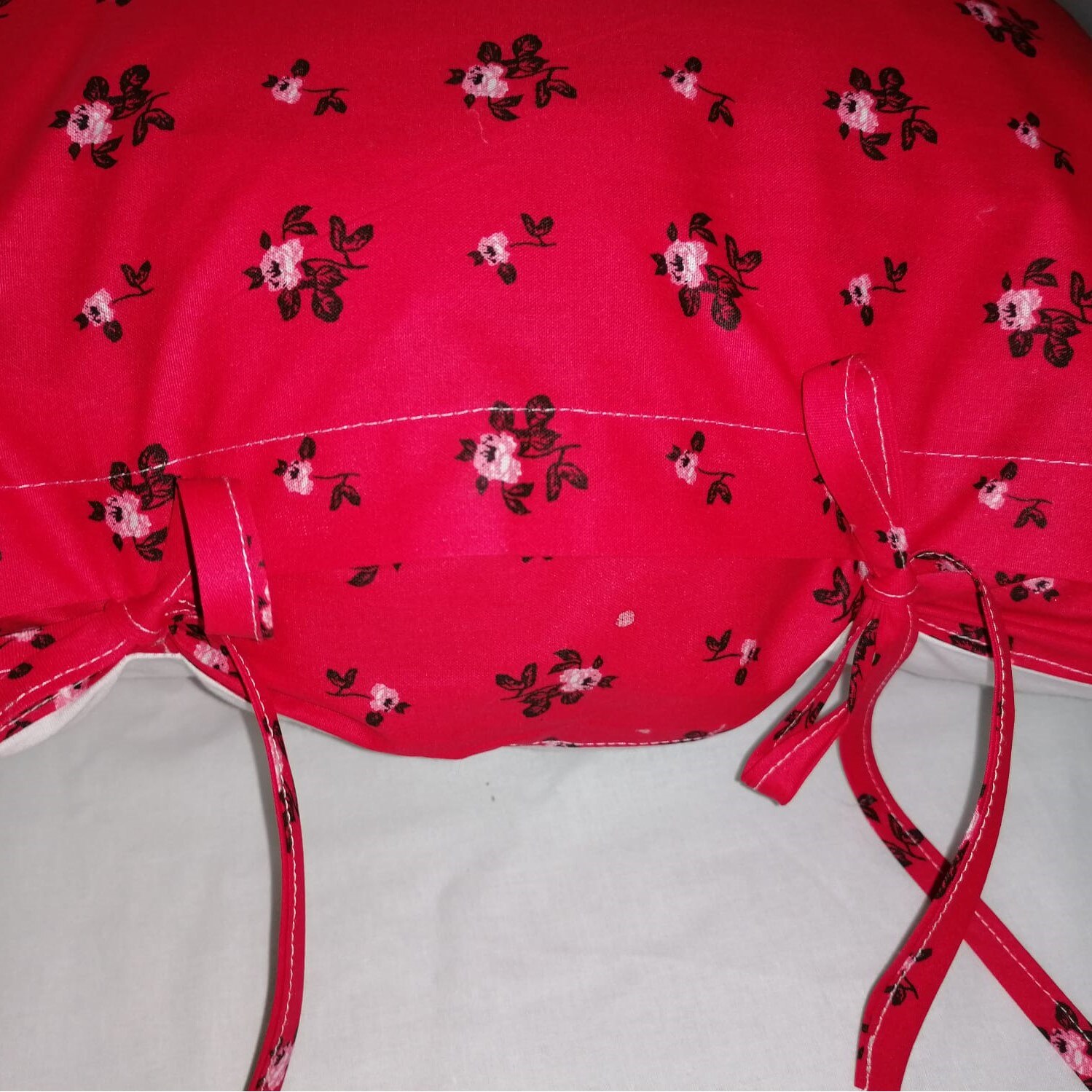 Set 2 Fete perna 40 x 60 cm, Casa bucuriei, model Roses, rosu, bumbac ...