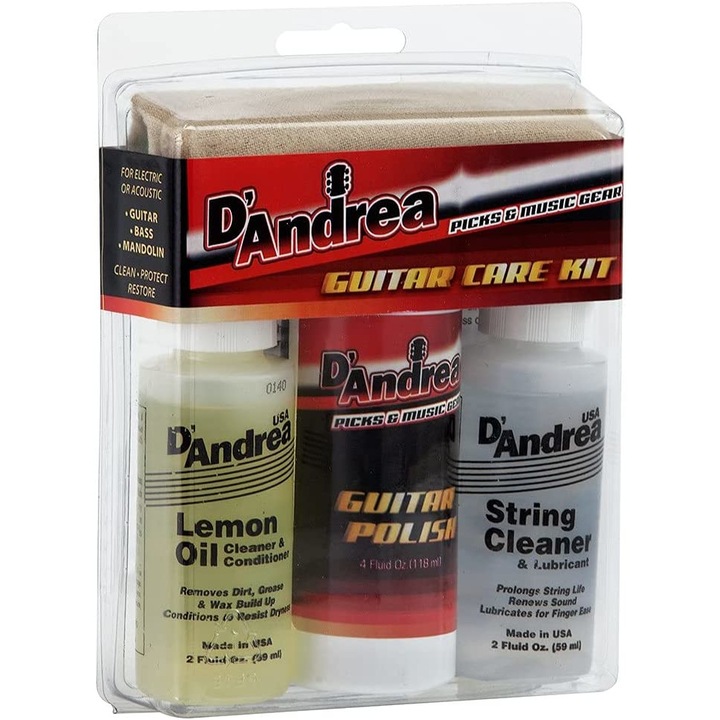 Set Intretinere chitara, D'Andrea Deluxe Guitar Kit - eMAG.ro
