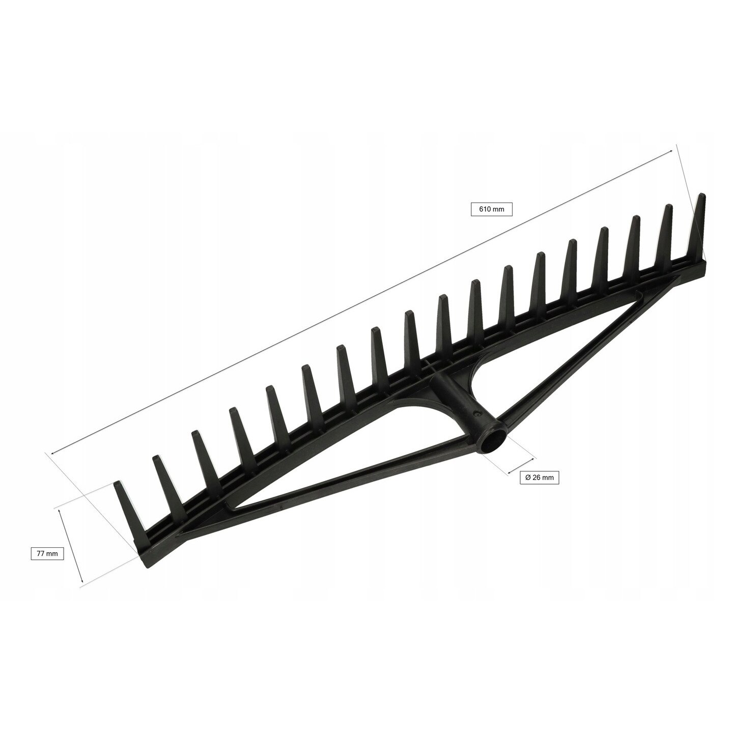 Grebla frunze Kotarbau, Plastic, Negru, 610 mm - eMAG.ro