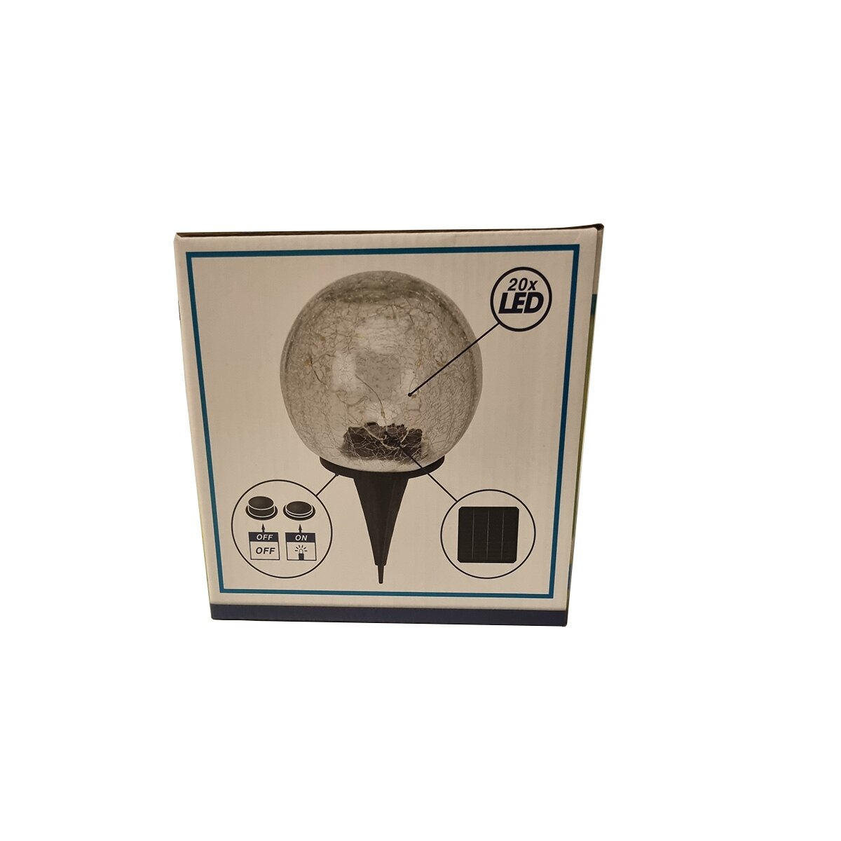 Lampa solara de gradina, glob din sticla, 20 LED, diametru 15 cm - eMAG.ro