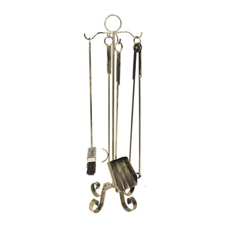 Set semineu 5 elemente, Metal, Auriu - eMAG.ro