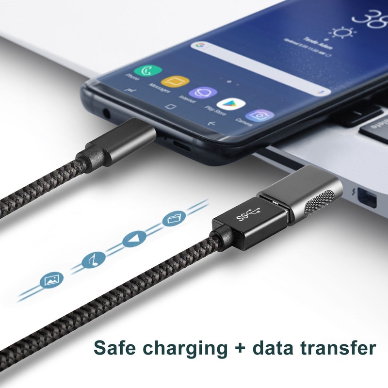 Set 2 Adaptor telefon, CeruleTree, Aliaj, USB-C/USB, Argintiu - eMAG.ro