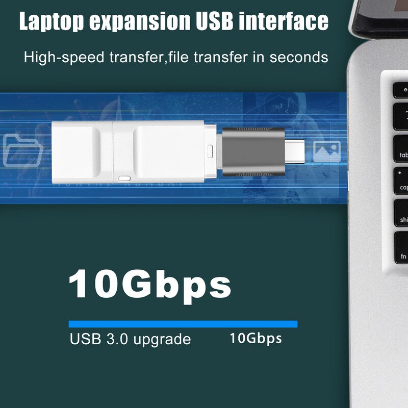 Set 2 Adaptor telefon, CeruleTree, Aliaj, USB-C/USB, Argintiu - eMAG.ro