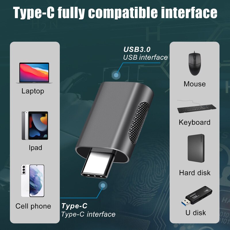 Set 2 Adaptor telefon, CeruleTree, Aliaj, USB-C/USB, Argintiu - eMAG.ro