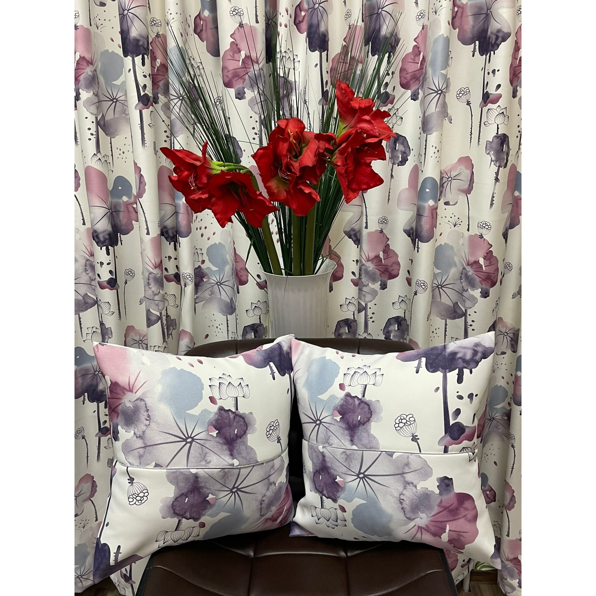 Set draperii culoare mov deschis, colectia "Spring in Atlantida by Liz ...