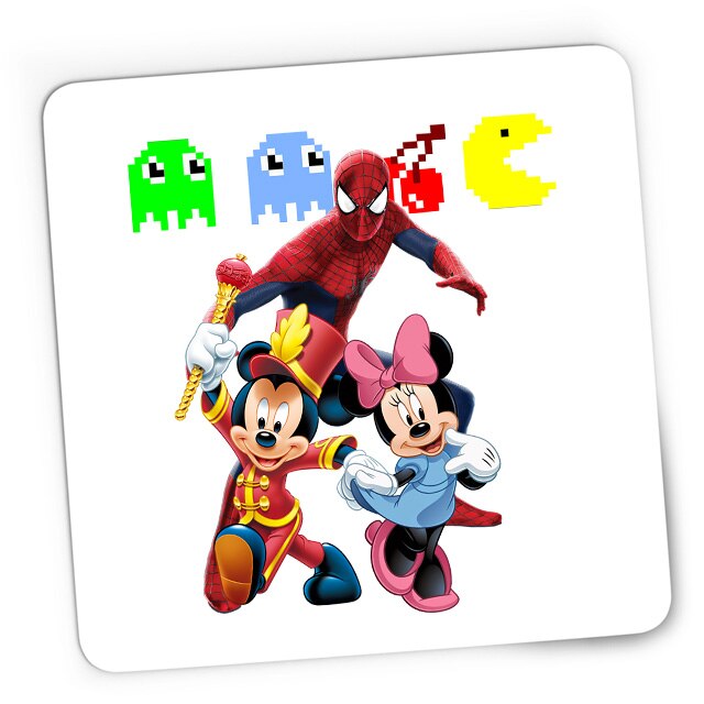 Gaming Egérpad Spiderman Mickey Mouse Daisy Pacman Emotes, 21x19 cm ...