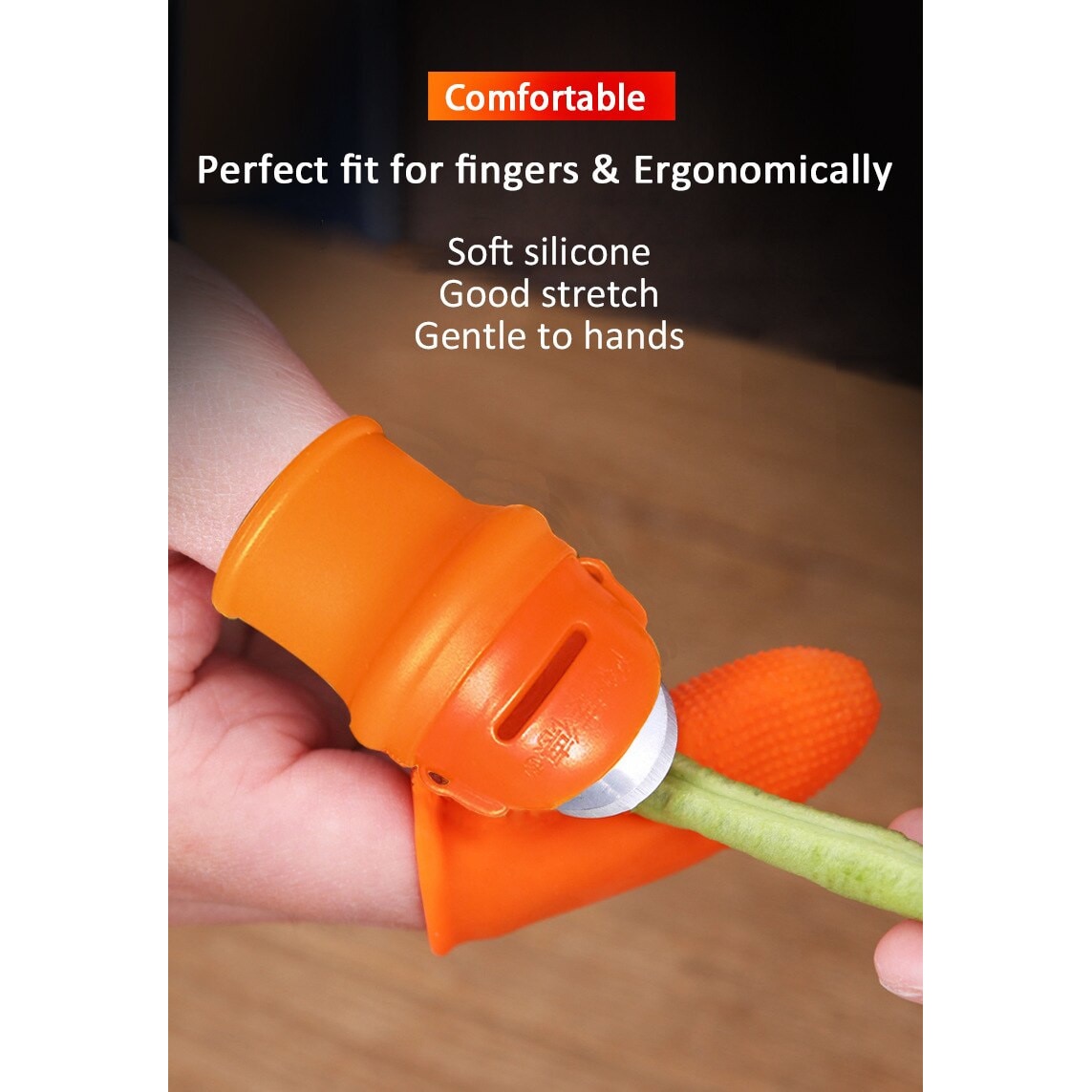 Degetar cu Lama pentru Taiat si Curatat Legume si Fructe, Compatibil ...