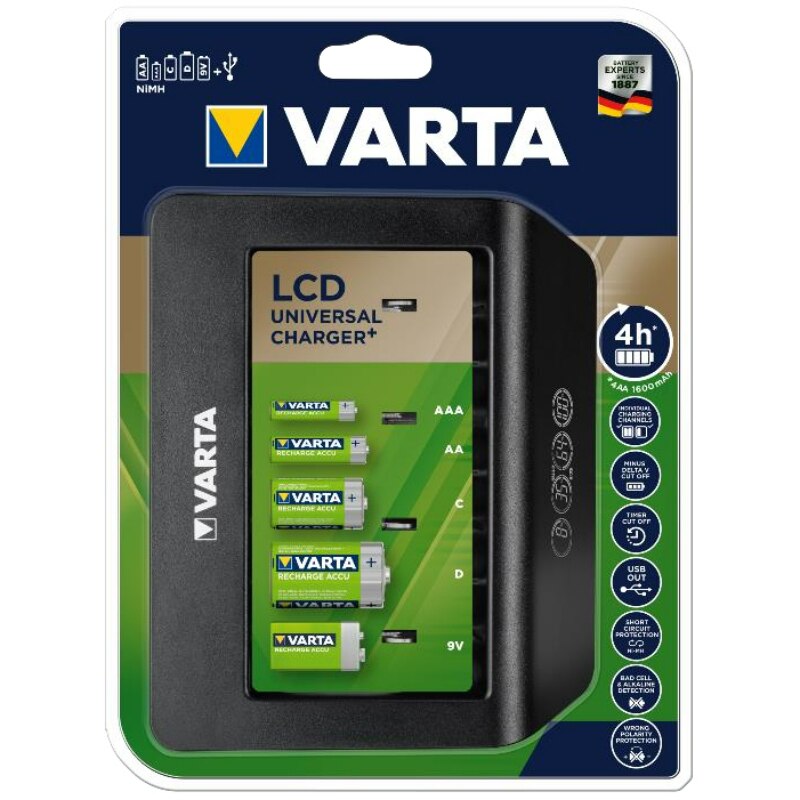 Incarcator universal pentru pana la 5 baterii AA/AAA/C/D/9V cu afisaj ...