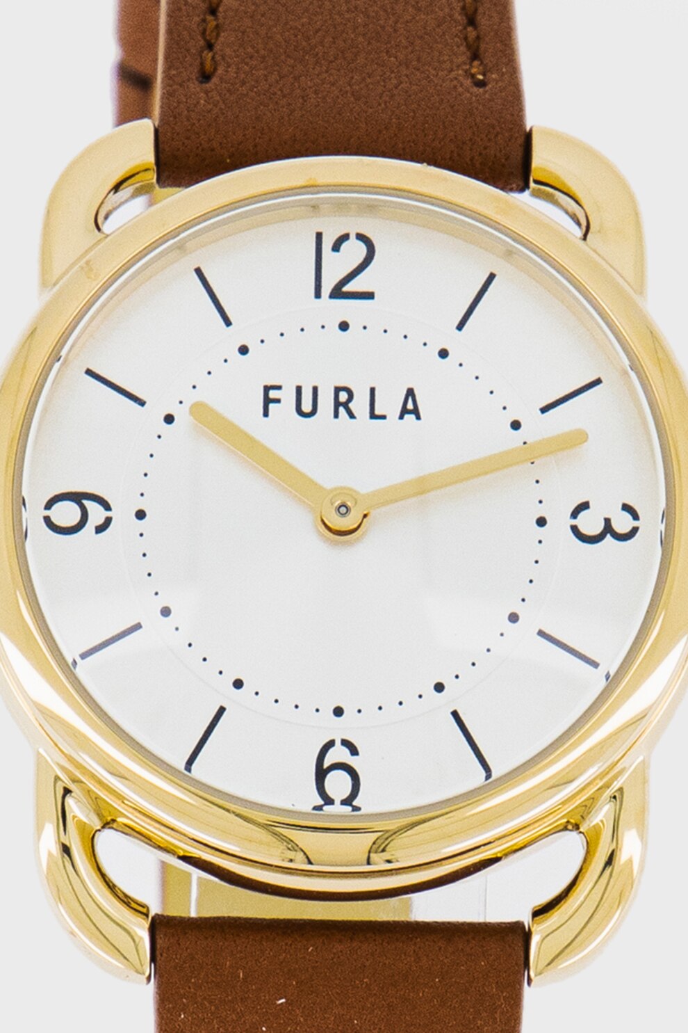 Furla, Ceas quartz cu o curea din piele, Auriu, Maro - eMAG.ro
