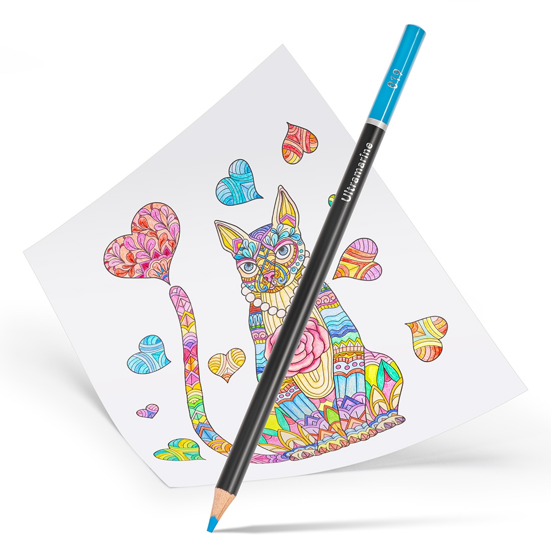 Set de creioane colorate pentru desen, 72 de culori, cutie rezistenta ...