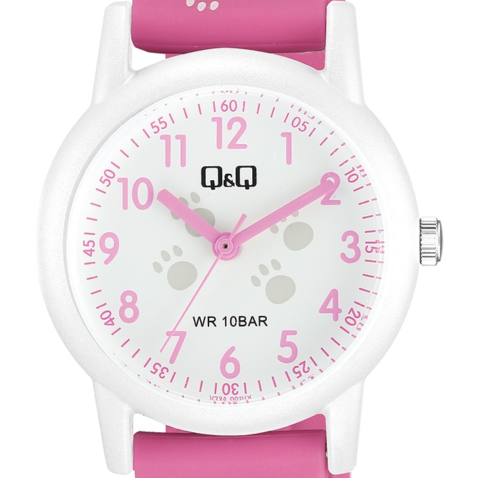 Ceas copii Q&Q V23A-001VY, rezistent la apa 100 m, Pisicuta - eMAG.ro
