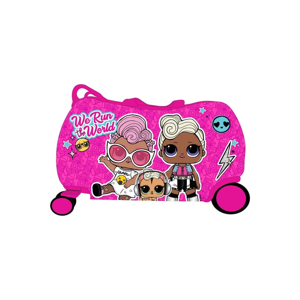 Troller tip geanta, We Run the World, roz, 28 x 21 x 44 cm - eMAG.ro