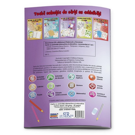 Carte cu activitati distractive si educative, A4 32 pagini - eMAG.ro