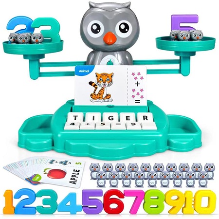 Математическа игра Owl Balance, Kaypsre, STEM, Montessori, 3 години ...